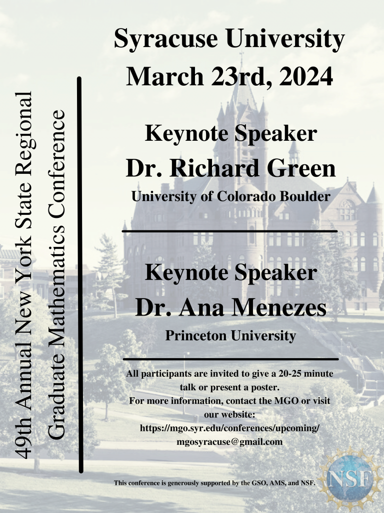 Upcoming Conference - Mathematics Graduate Organization (MGO ...